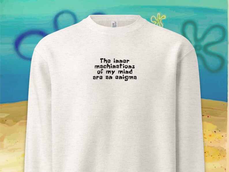 The Inner Machinations of My Mind Are an Enigma – Large Embroidered ...