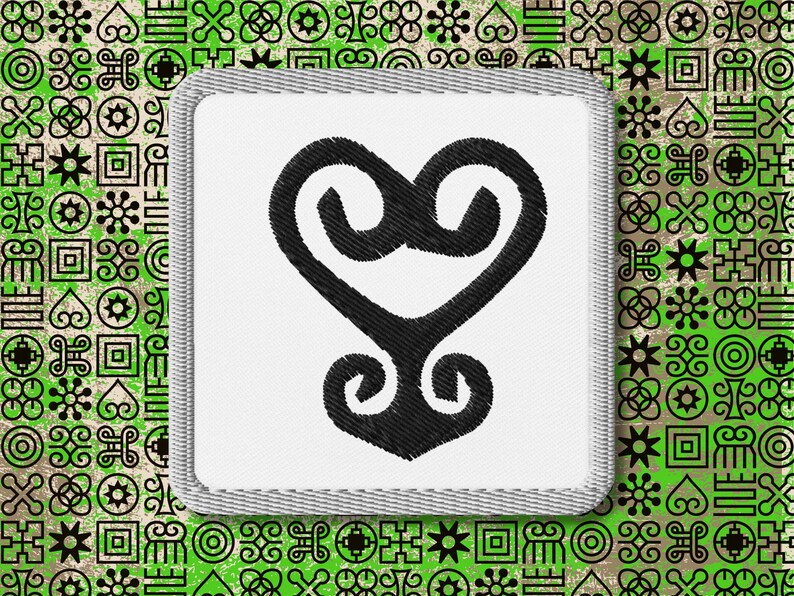 Sankofa Adinkra Patch – African Embroidered Iron-on Symbol – Black Excellence Ghanaian Design ...