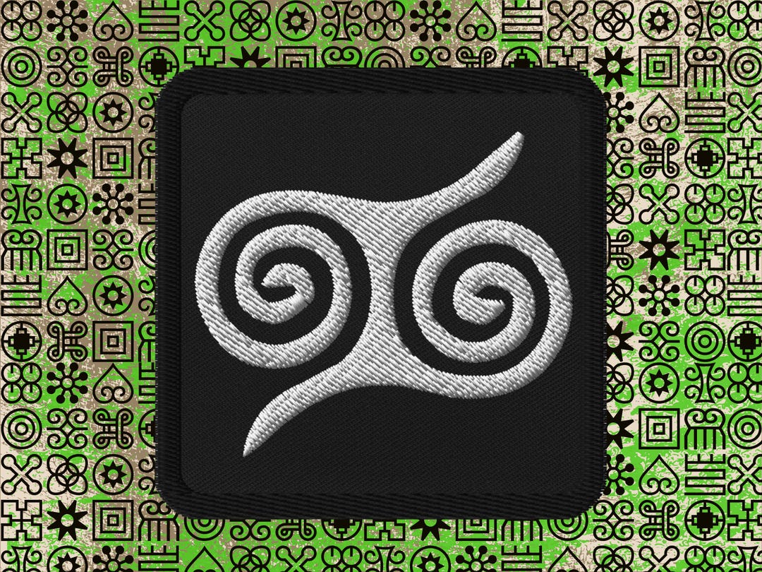 Écusson brodé Adinkra - Symbole africain Gyawu Atiko - Écusson ...