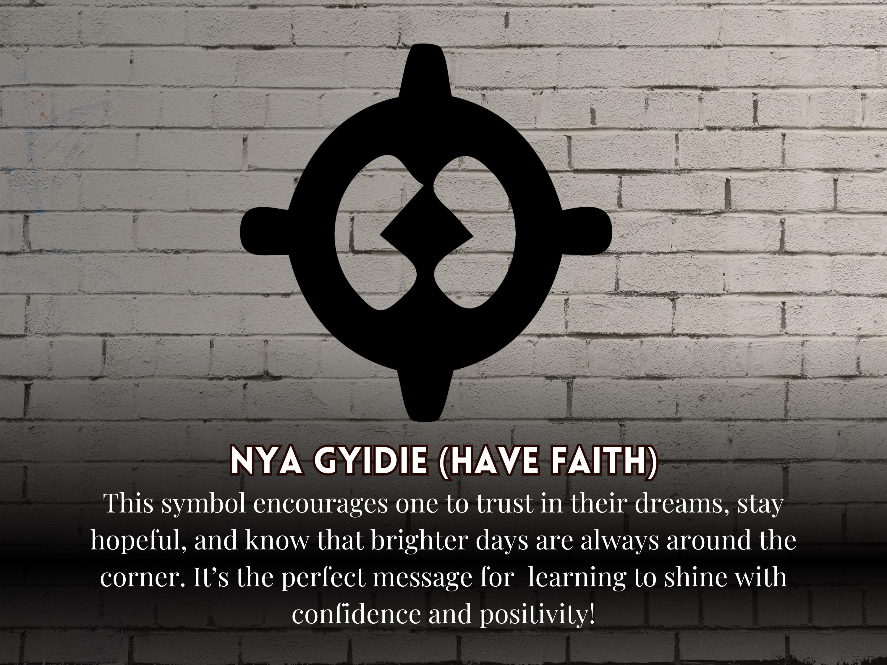 West African Adinkra Embroidered Iron on Patch nya Gyidie Symbol of ...