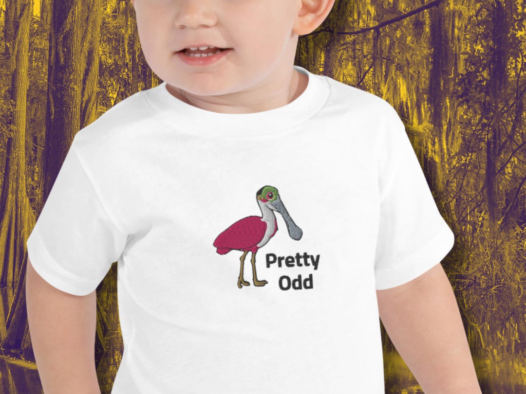 Roseate Spoonbill Toddler Shirt – Embroidered Pink Bird Tee | Louisiana ...