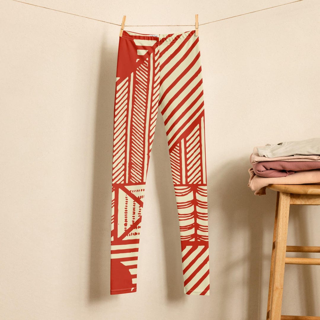 Tribal Art Patterned Tights - Custom Tween Leggings - Soft Stretchy ...