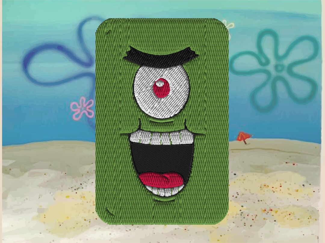 Spongebob Squarepants Embroidered Patches - Plankton Quote "i Went to College" Iron on Patches ...