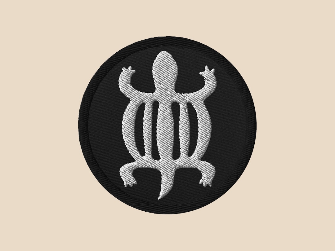 West African Adinkra Embroidered Patch Denkyem Symbol for Adaptability ...