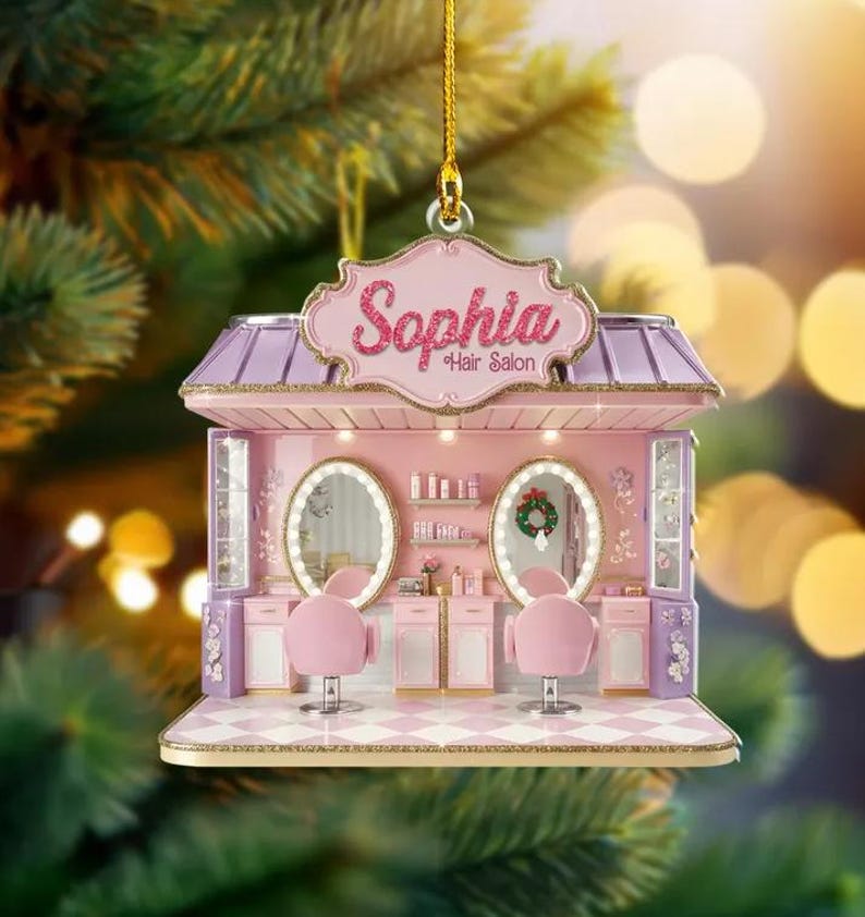 Barbie Hair Salon Owner Gift, Custom Hair Stylist Christmas,cute Barber ...