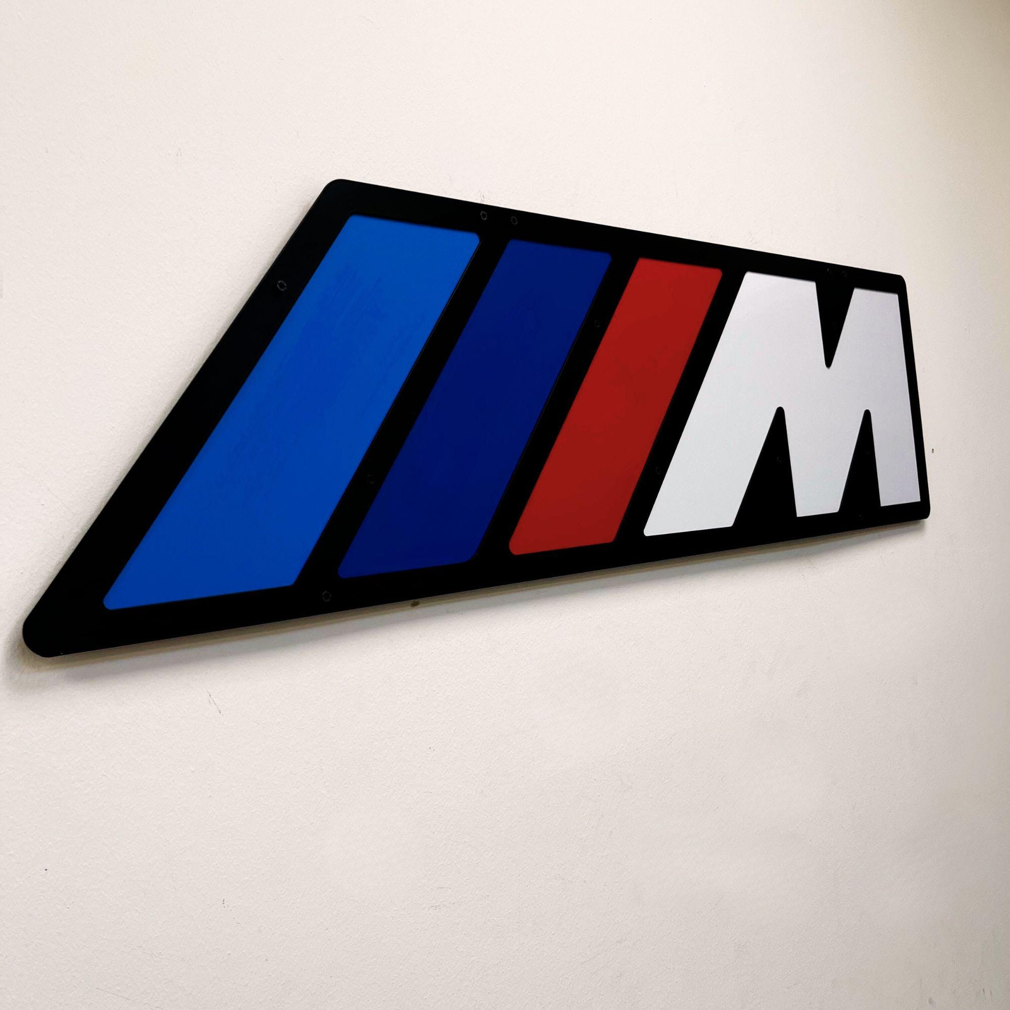 BMW M Logo Metal Wall Art, Colorful BMW Metal Sign, Car Enthusiast Sign ...