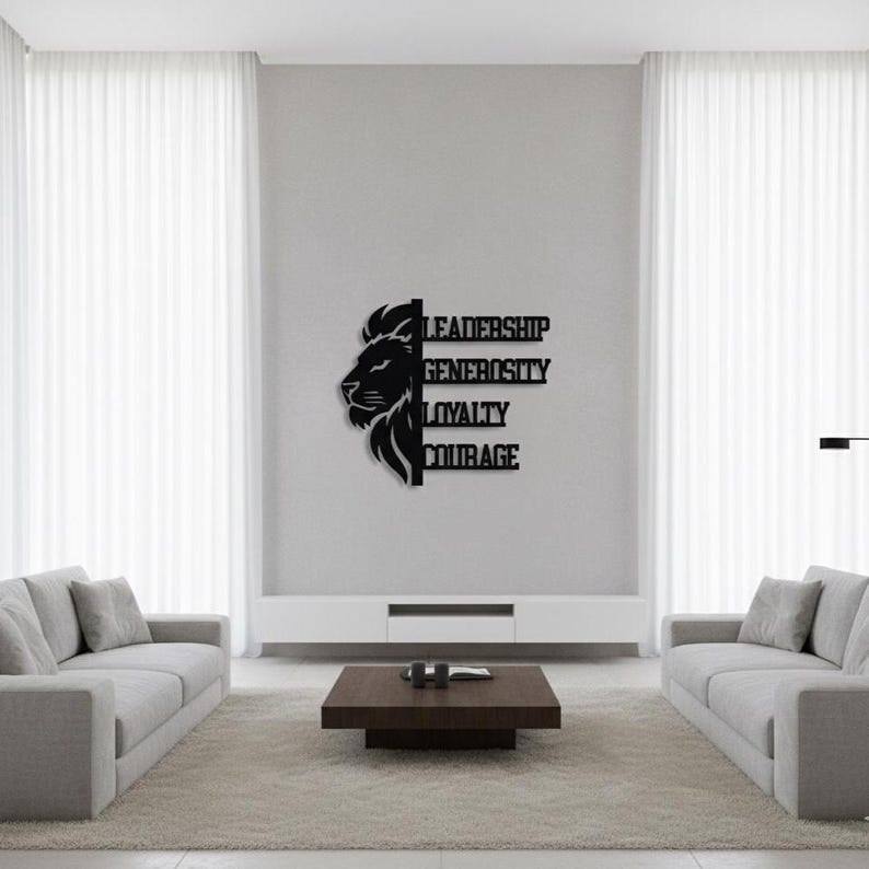 Leo Zodiac Lion LED Metal Wall Art: Birthday Gift for Men & Women - Etsy