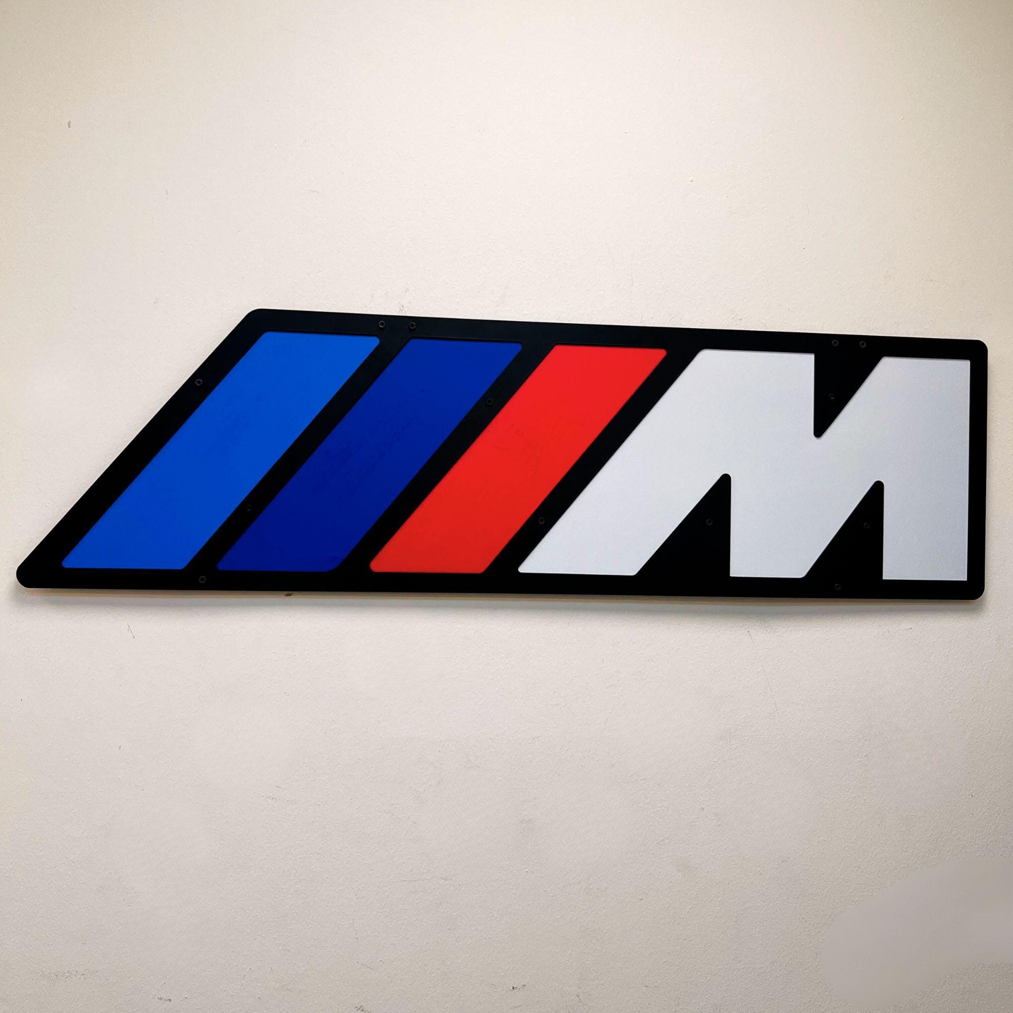 BMW M Logo Metal Wall Art, Colorful BMW Metal Sign, Car Enthusiast Sign ...