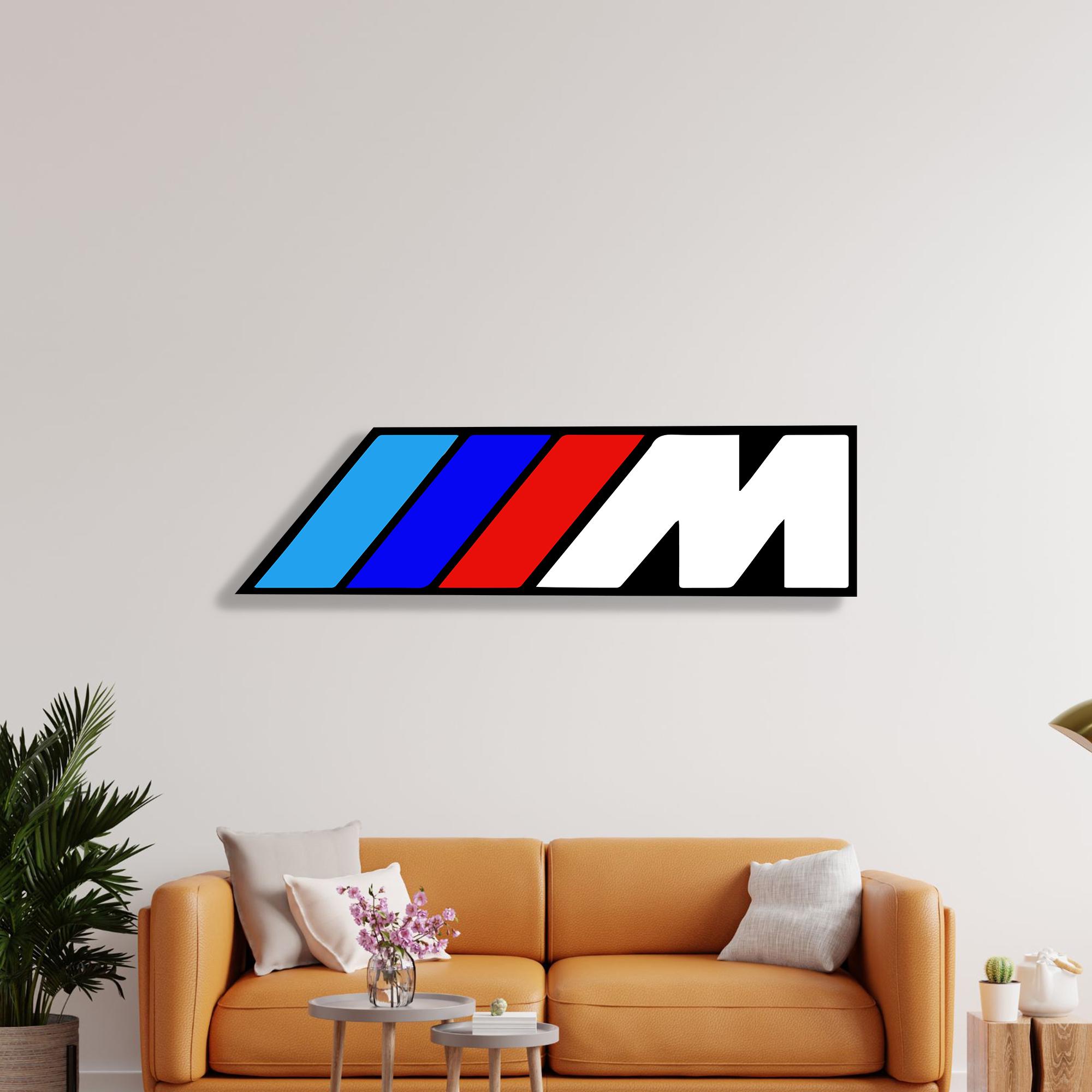 BMW M Logo Metal Wall Art, Colorful BMW Metal Sign, Car Enthusiast Sign ...