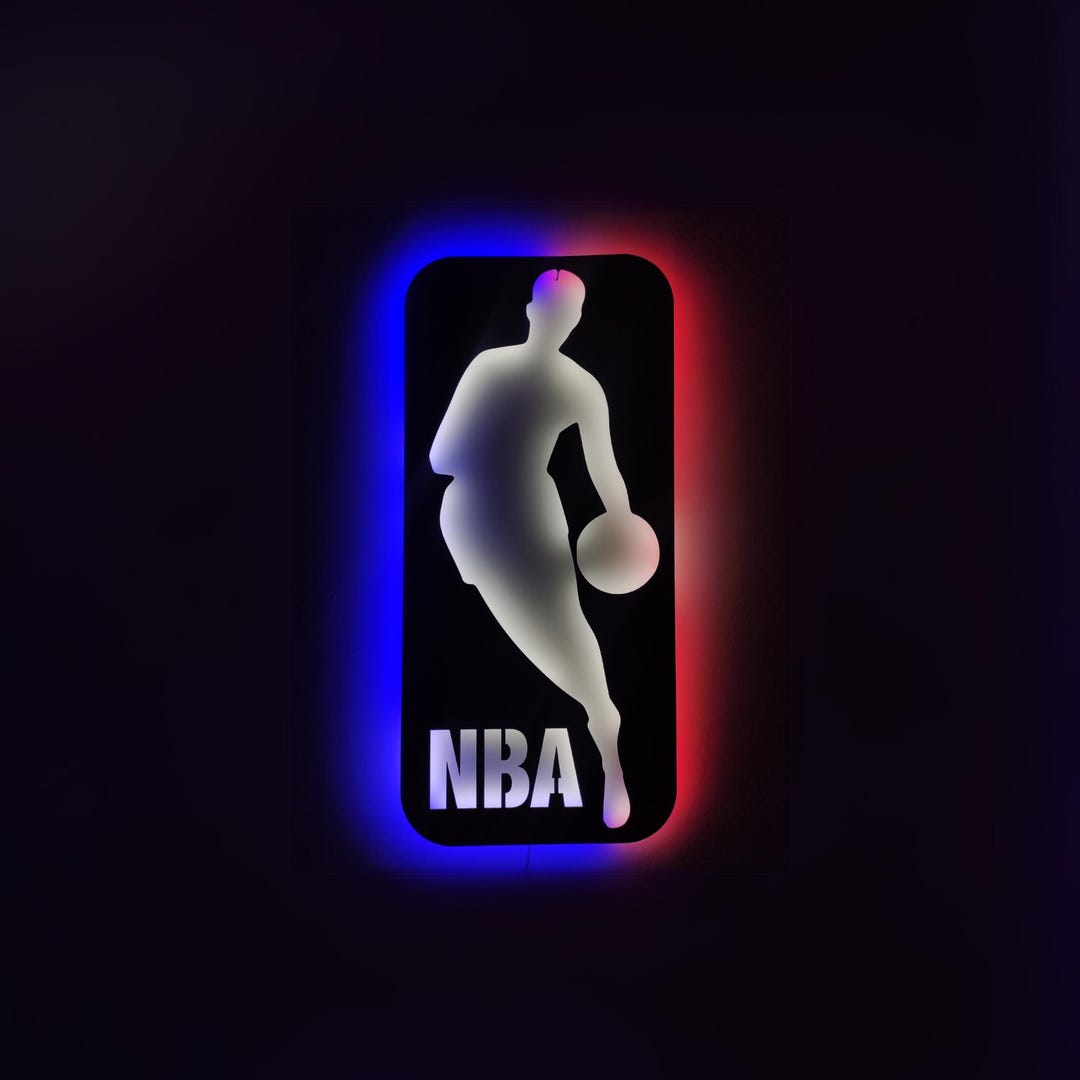 NBA Led Metal Sign, NBA Neon Home Decor, Nba Led Metal Wall Art, NBA Lover Gift Garage Sign ...