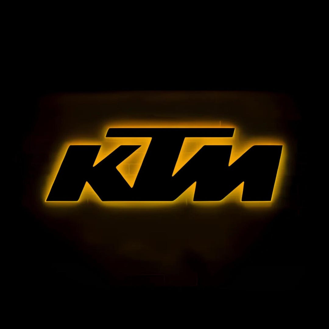 KTM Led Metal Sign, KTM Neon Home Decor, KTM Motorcycles Led Metal Wall ...