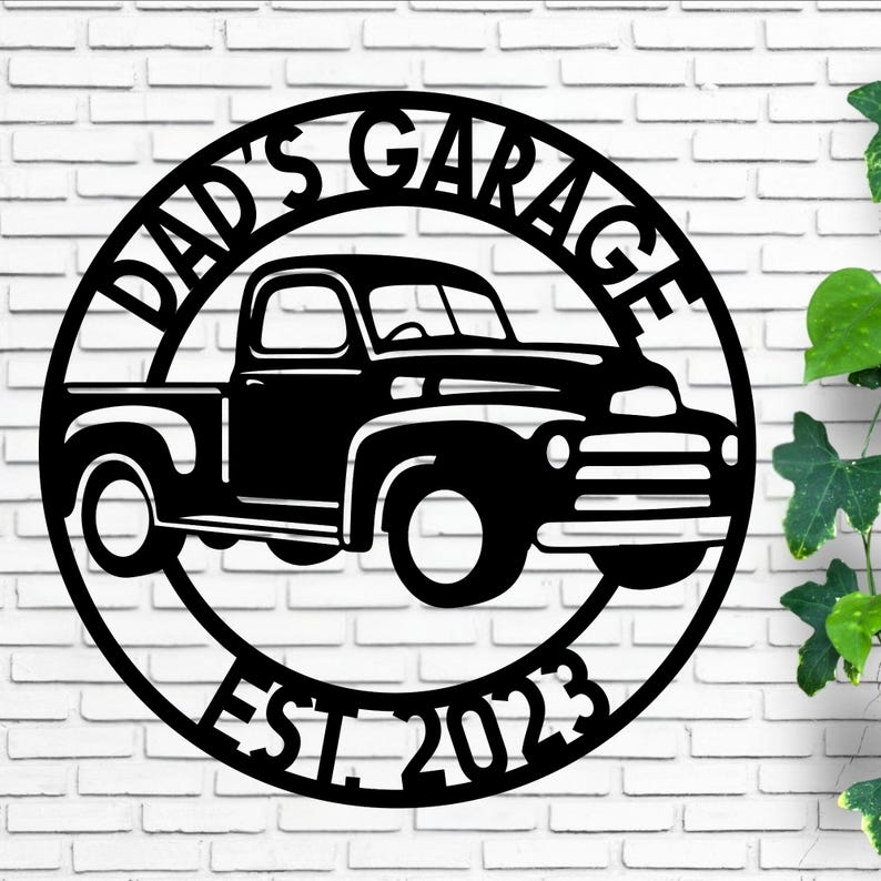 Custom Garage Sign, Metal Wall Art, Car Guy Gift, Personalized Metal ...
