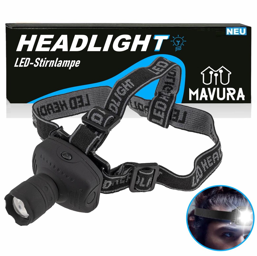 HEADLIGHT Headlamp LED Headlight Battery Sport Jogging Lamp 5W - Etsy