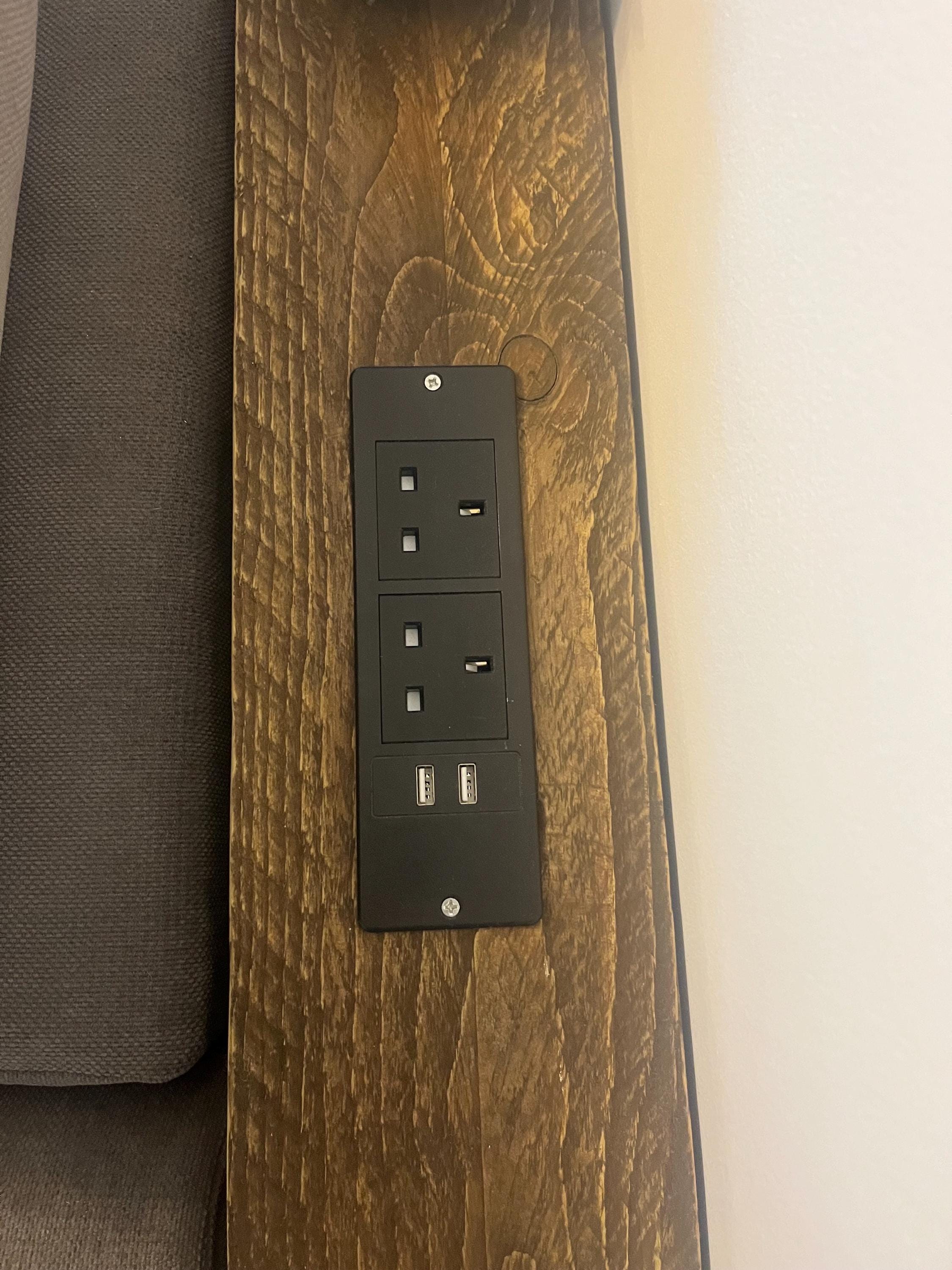 Behind Sofa Console Table With Recessed Sockets - Bespoke Sizes and ...