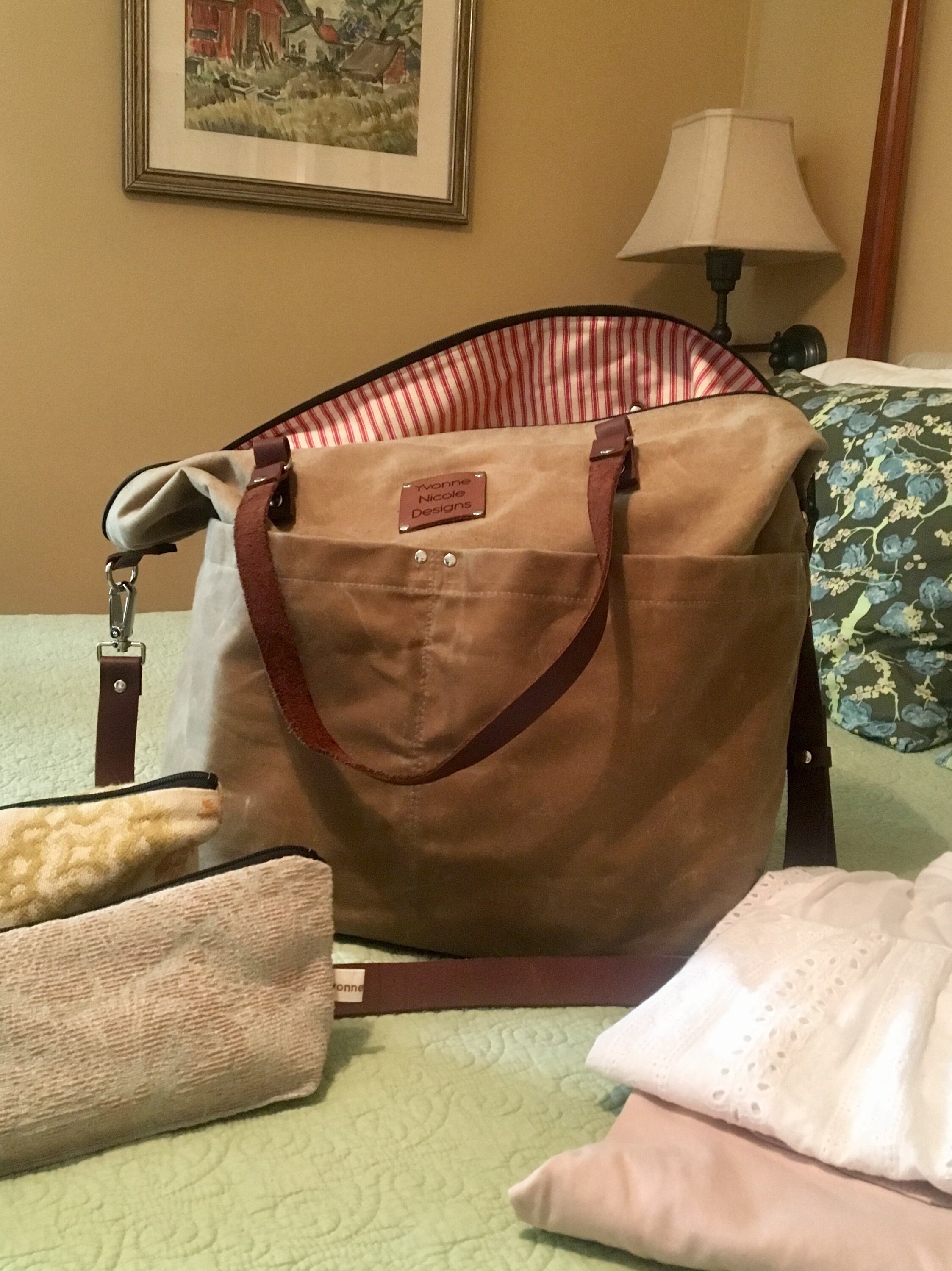 Waxed Canvas Weekender Bag, Overnight Bag, Handcrafted in USA - Etsy