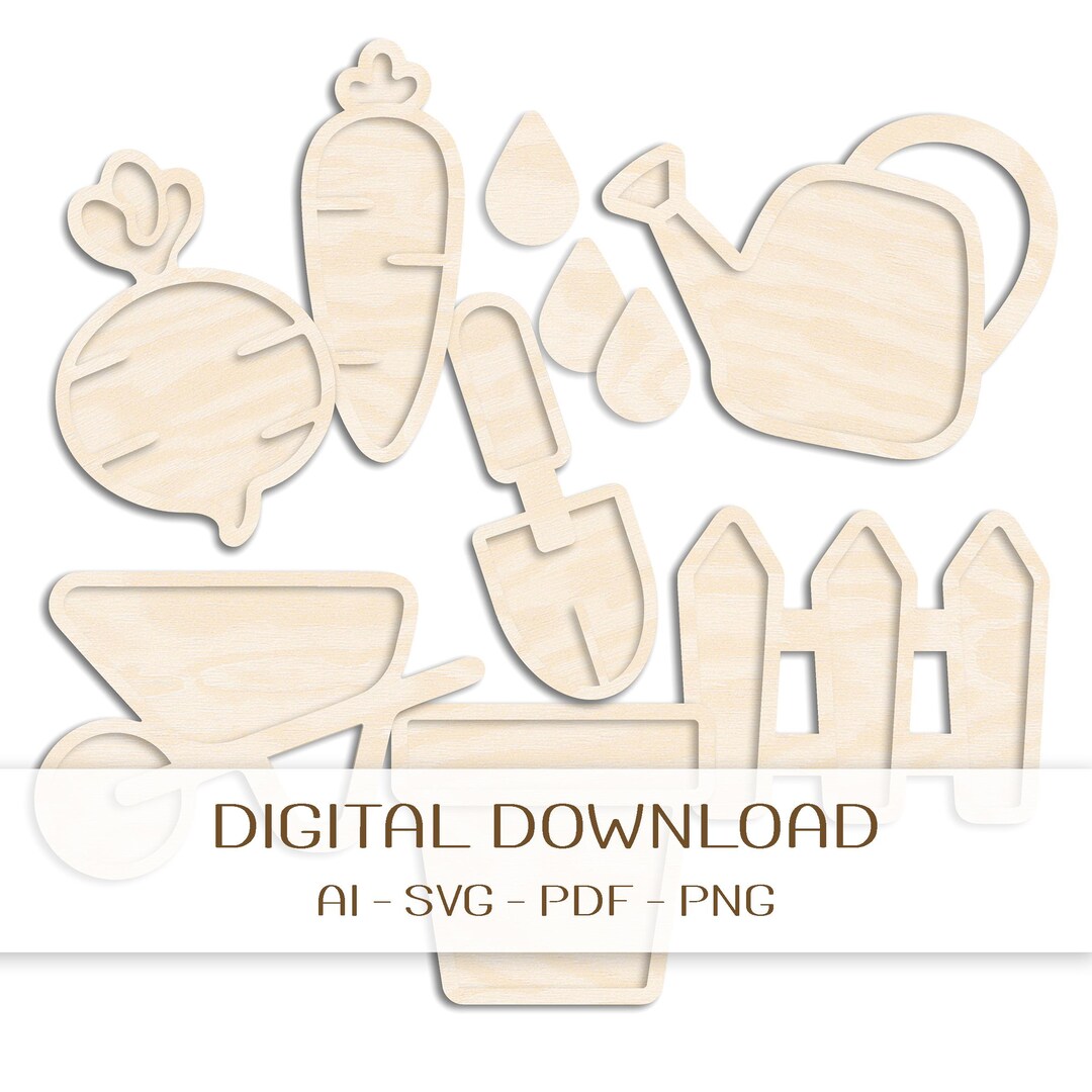 Vegetable Garden Sensory Bin: Laser Cut Mini Play Trays (digital ...