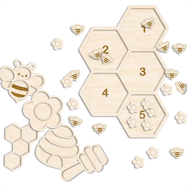 Laser Cut File Mini Play Trays BEE & HONEY | Montessori Toys for ...