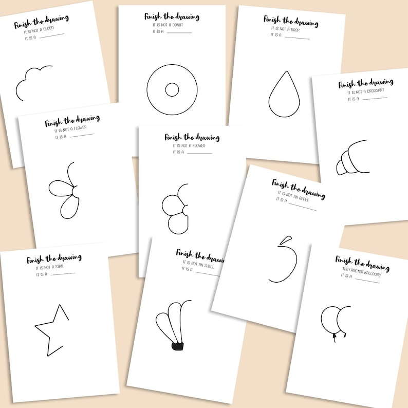 Finish the Drawing Printable "it is Not A… It is A…" - Creative Prompts ...