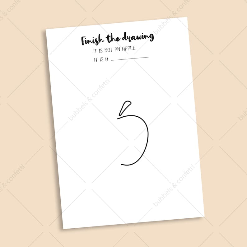 Finish the Drawing Printable "it is Not A… It is A…" - Creative Prompts ...