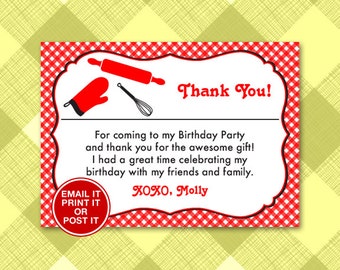 Chef thank you card | Etsy