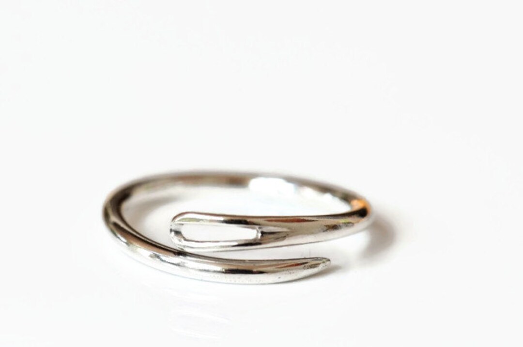 Sewing Needle Ring Sterling Silver Ring Open or Closed - Etsy