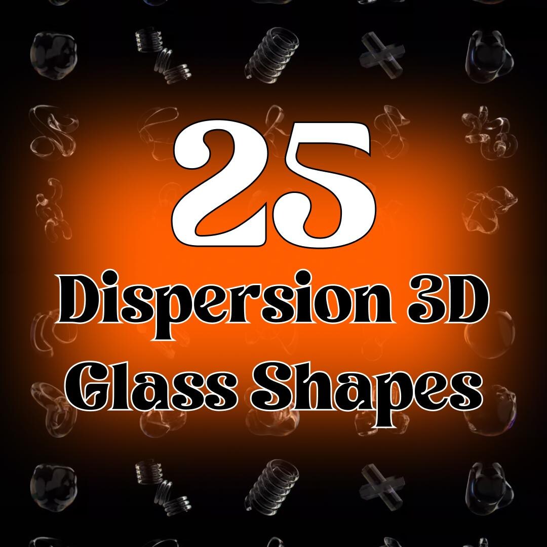 25 Dispersion 3D Glass Shapes PNG, Logo Design Elements, Graphic Design ...