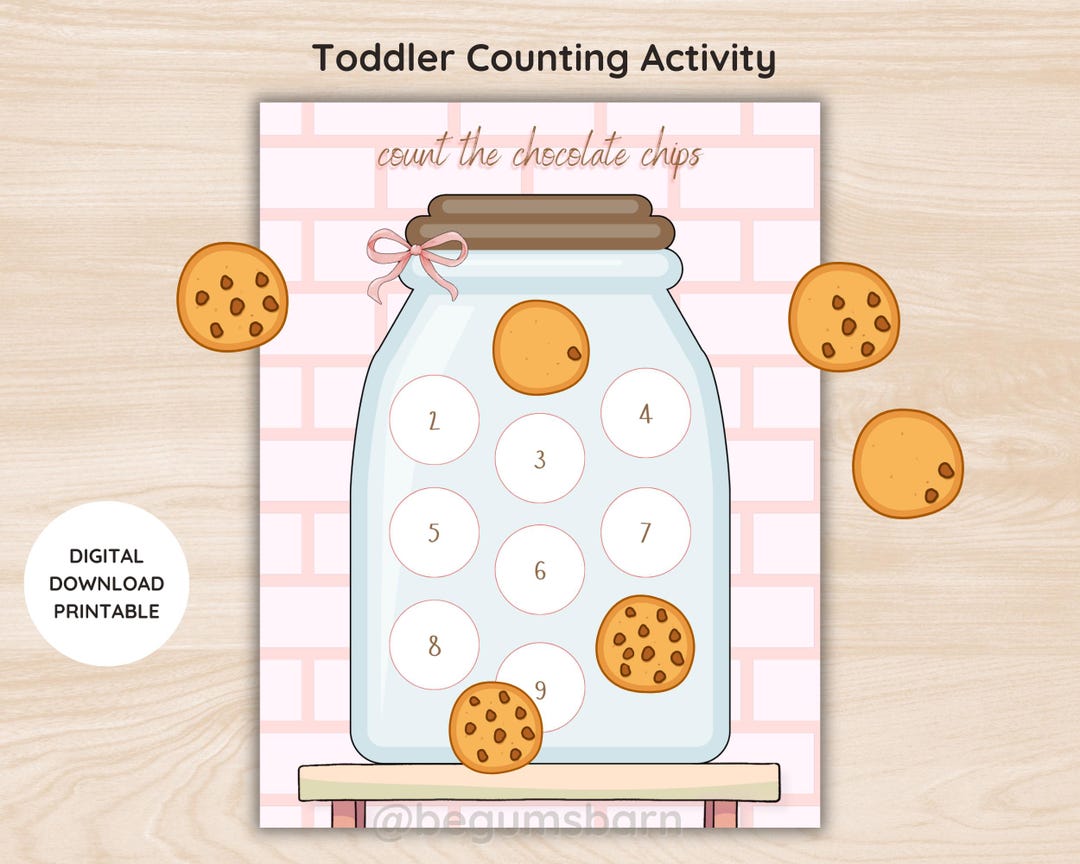 Cookie Jar Counting Activity: Montessori Toddler Learning Printable ...