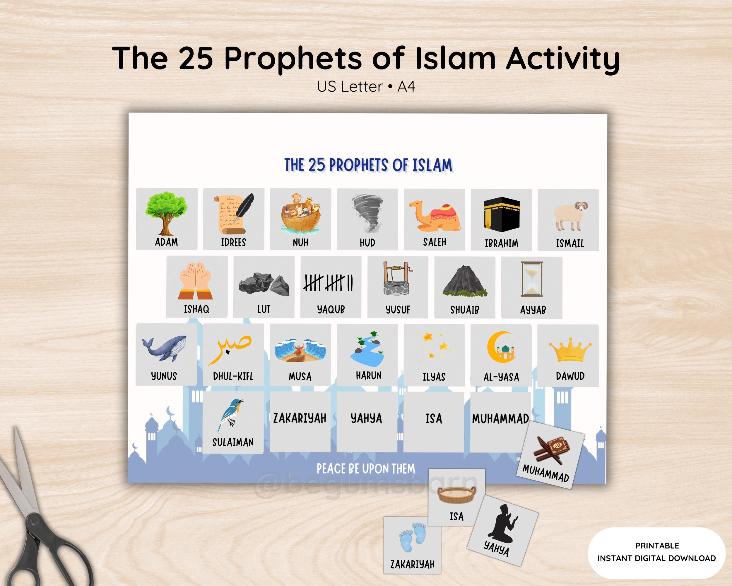 25 Prophets of Islam Activity: Islamic Homeschool Printable (digital ...