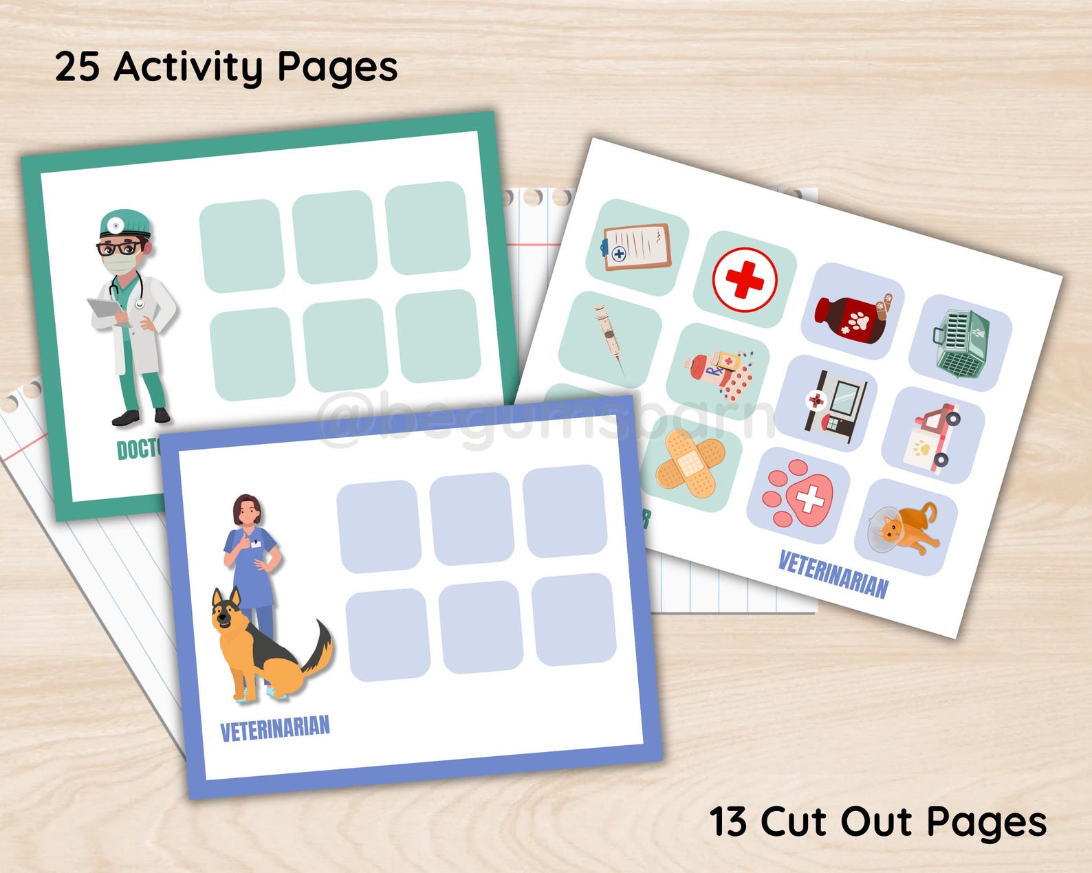 Professions Matching Activity: Community Helpers Printable (PDF) - Etsy