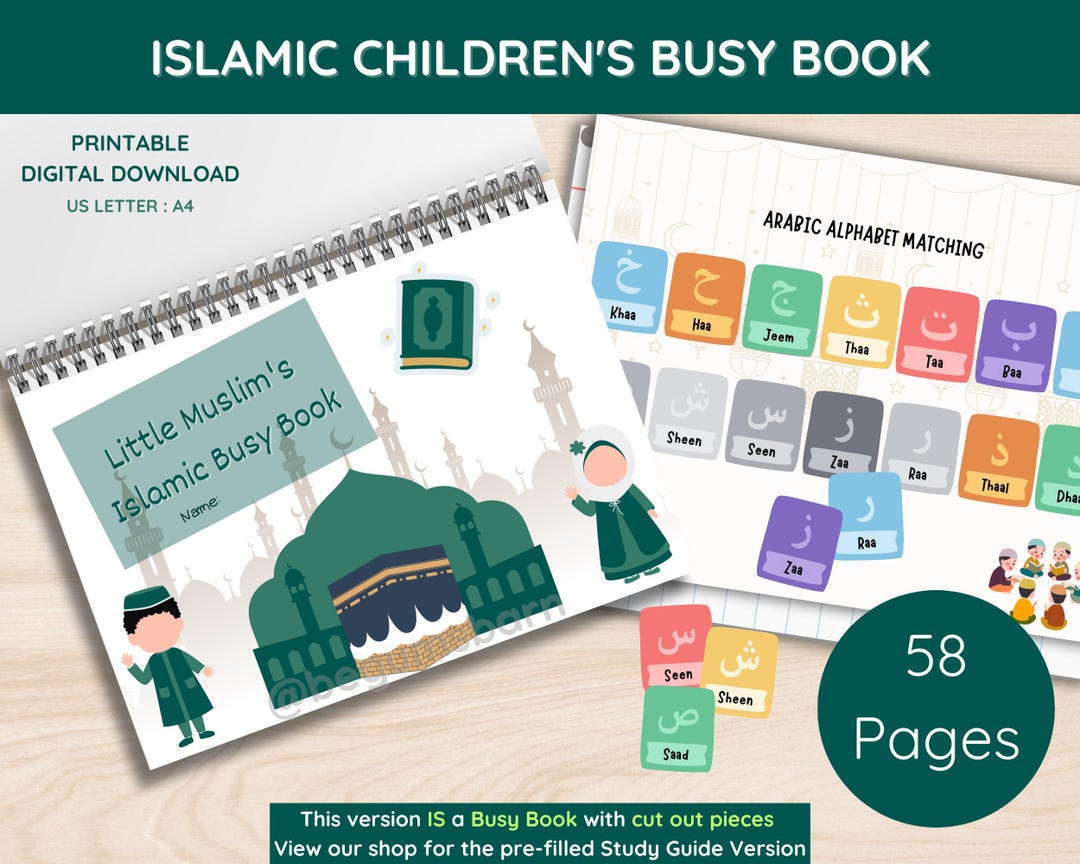 Islamic Busy Book Printable, Islamic Learning Binder, Islamic Children ...