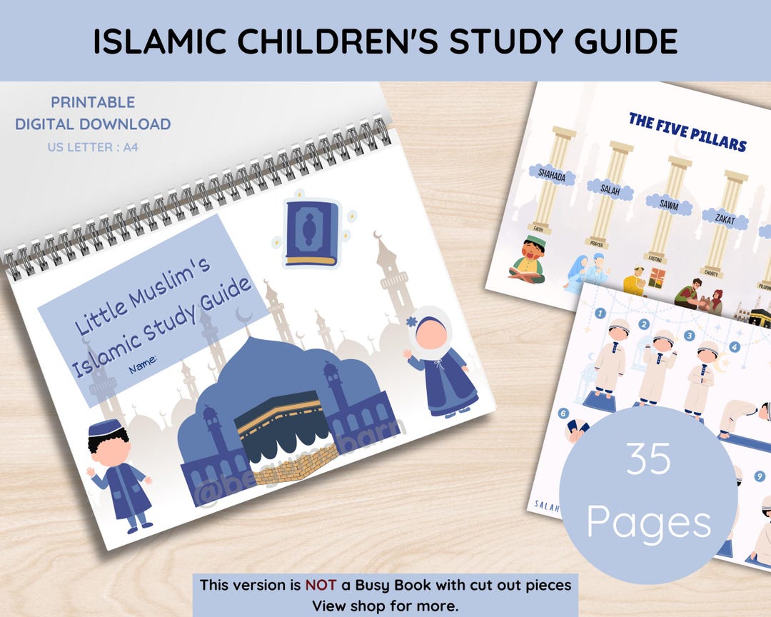 Little Muslim's Islamic Study Guide Printable, Islamic Learning Book ...