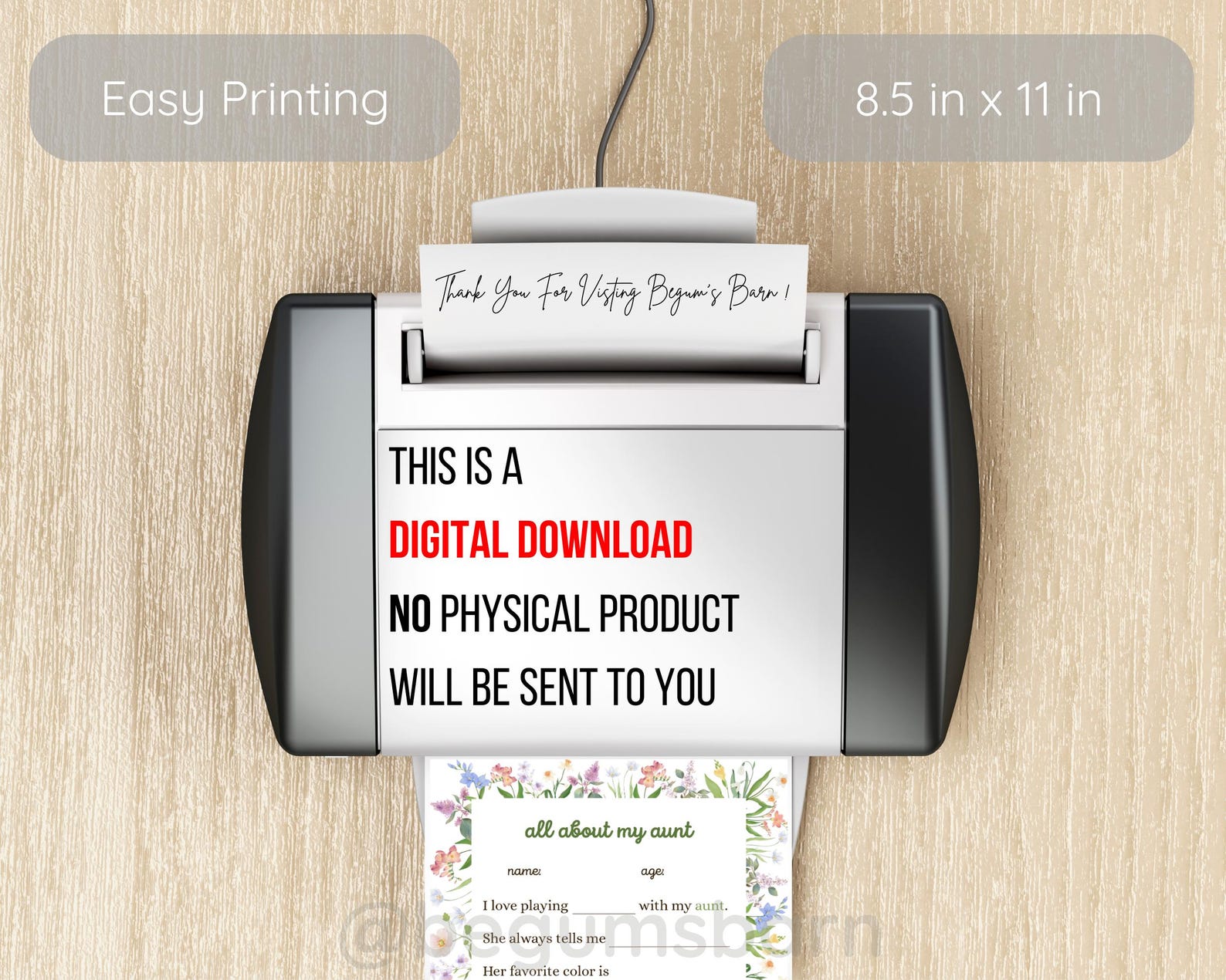 All About Aunt Printable, Mothers Day Printable, Mothers Day Activity ...