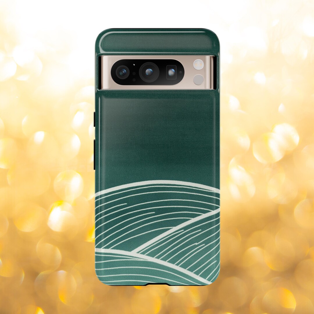 Emerald Waveform, Phone Case, Google Pixel, XL, Pro, Iphone, Glossy ...