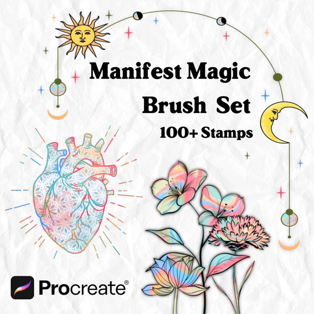 Celestial Procreate Brush Set | Galaxy & Moon Stamps, Zodiac Art Tools ...