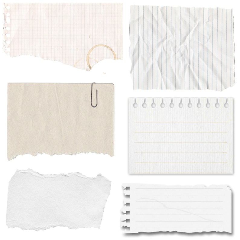 Torn Paper Clip Art Bundle: Junk Journal Pngs (digital Download) - Etsy