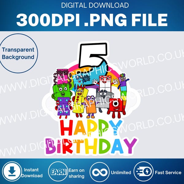 Numberblocks Png - Etsy UK