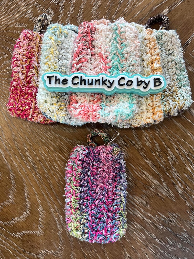 Handmade Exfoliating Soap Saver Pouches - Etsy