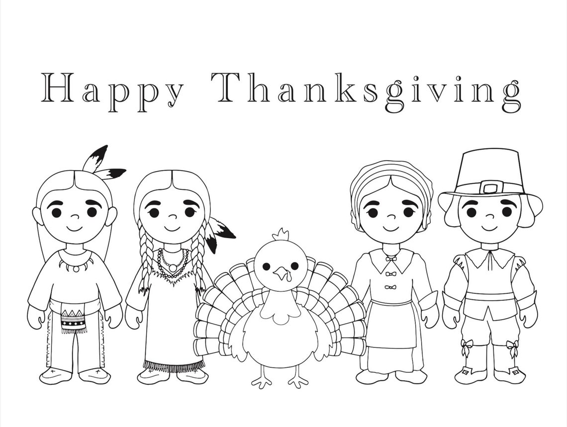 Thanksgiving Coloring Bundle - Etsy