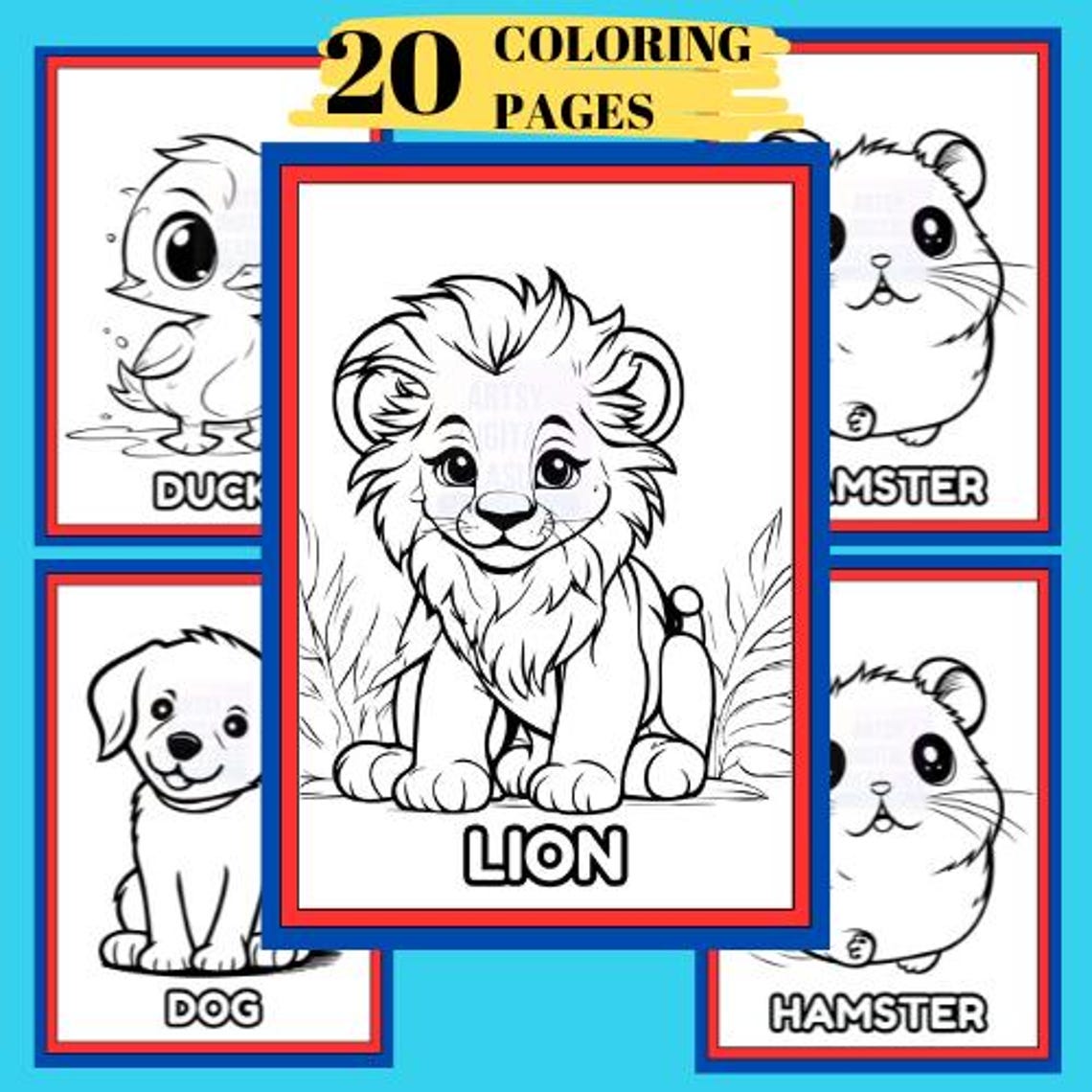 Coloring Pages for Children L Coloring Book Preschoolers L Animals ...