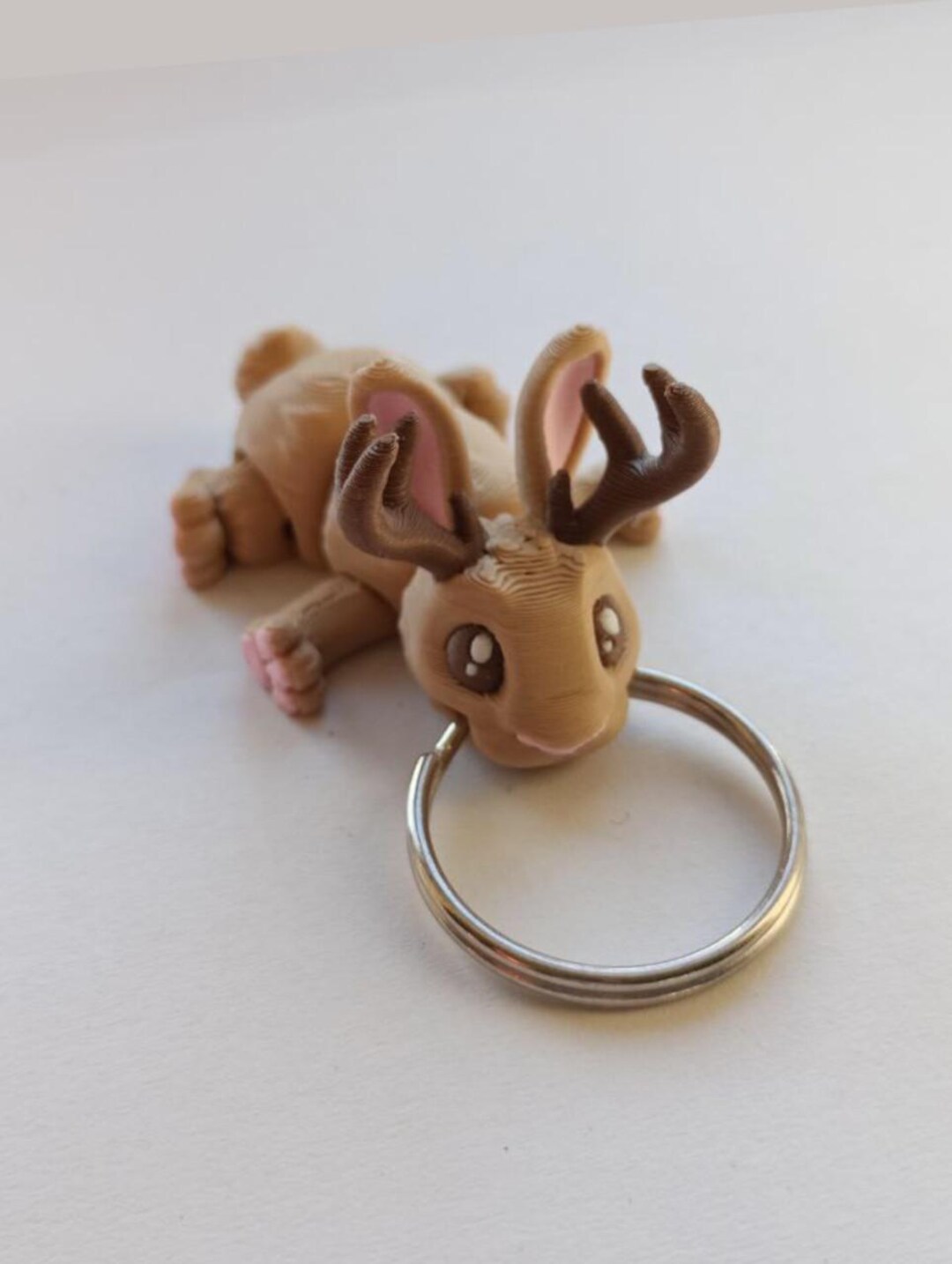 3d Printed Articulated Cute Reindeer Keyring - Etsy