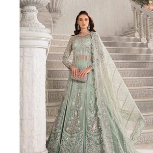 Pakistani Wedding Peshwas Gown/maxi Dress, Designer Nikkah Mehndi ...