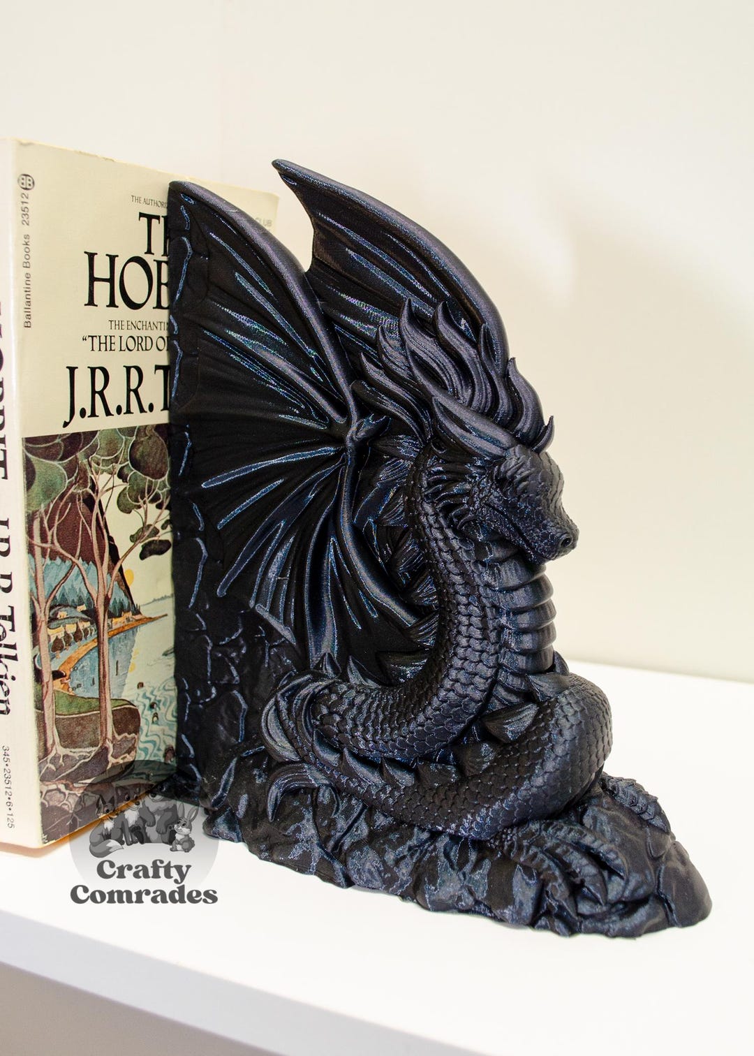 Dragon Bookend, Bookshelf Dragon, Hobbit Dragon, Fourth Wing Book ...