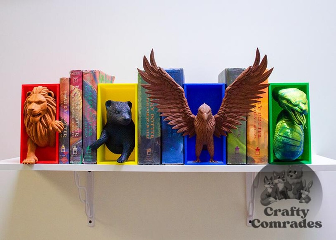 Harry Potter House Book Nooks, Gryffindor Book Nook, Hufflepuff Book ...
