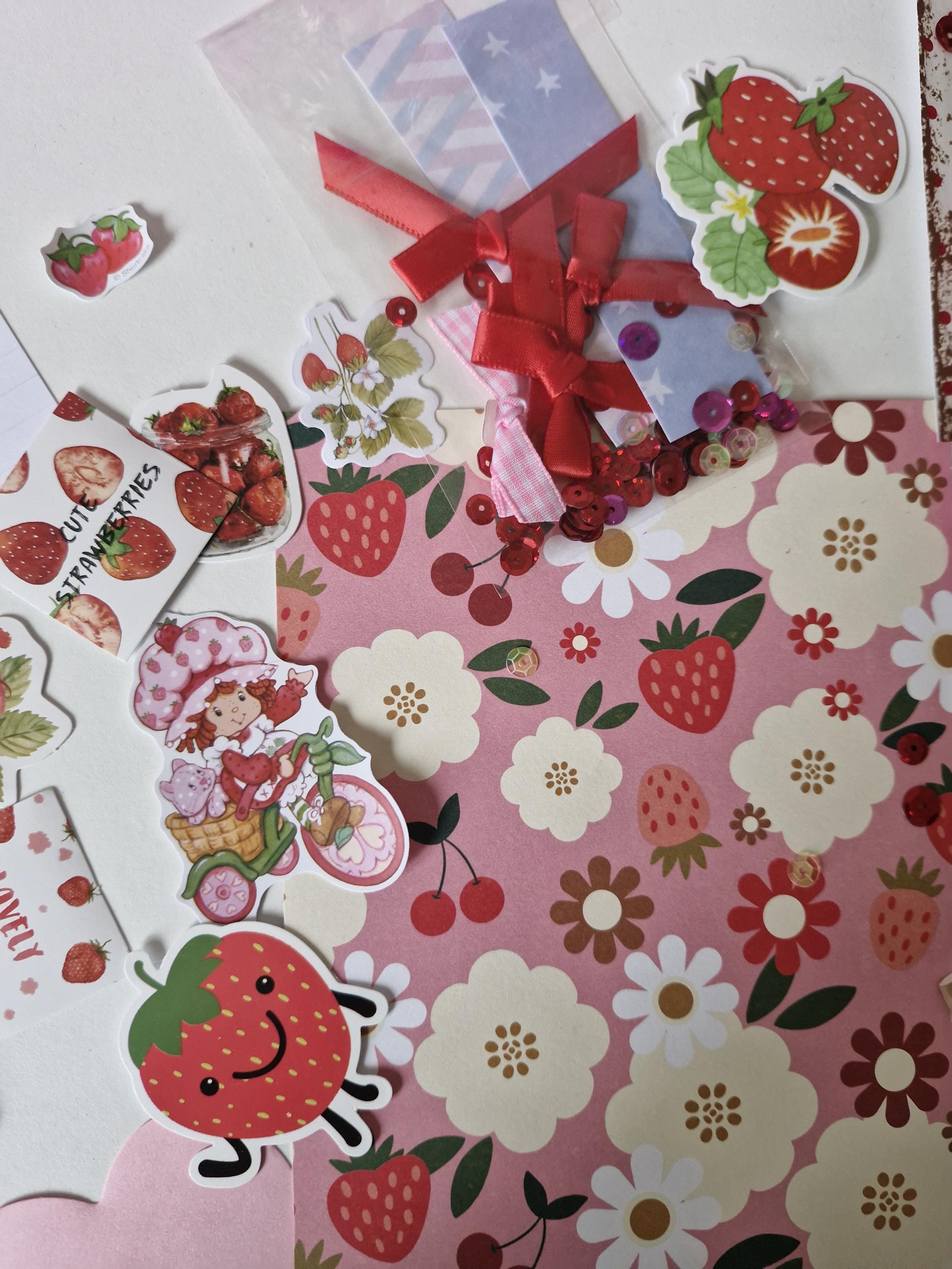 Strawberry Shortcake Stickers Papers Cards Scrapbooking and Journalling Supplies - Etsy