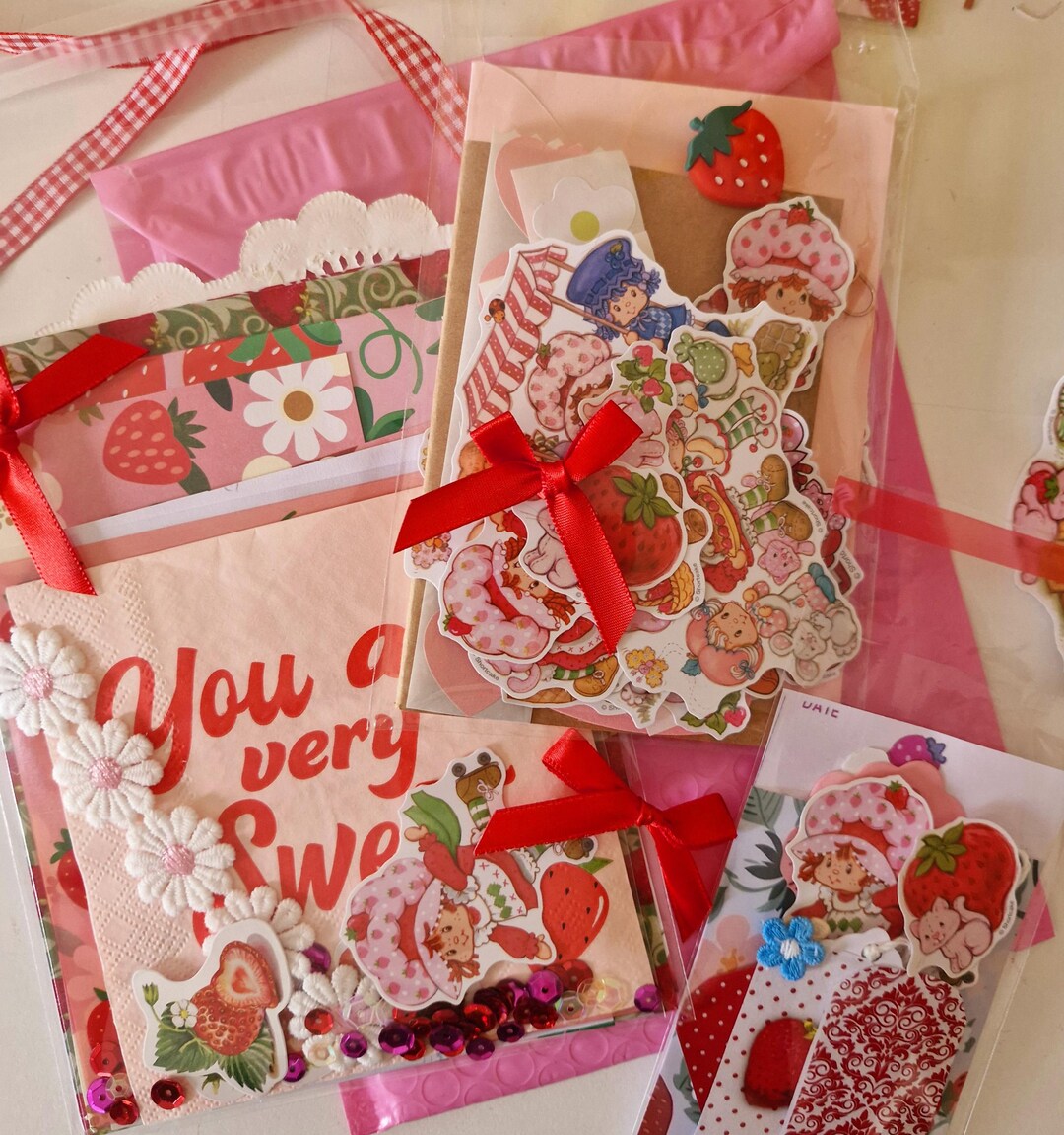 Strawberry Shortcake Stickers Papers Cards Scrapbooking and Journalling Supplies - Etsy