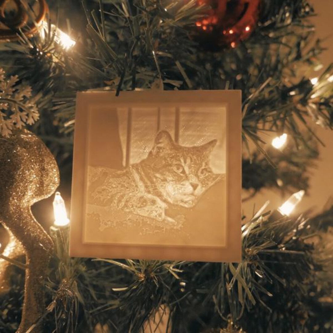 Custom Lithophane Light Art, 3D Printed Ornament for Holiday Decoration ...