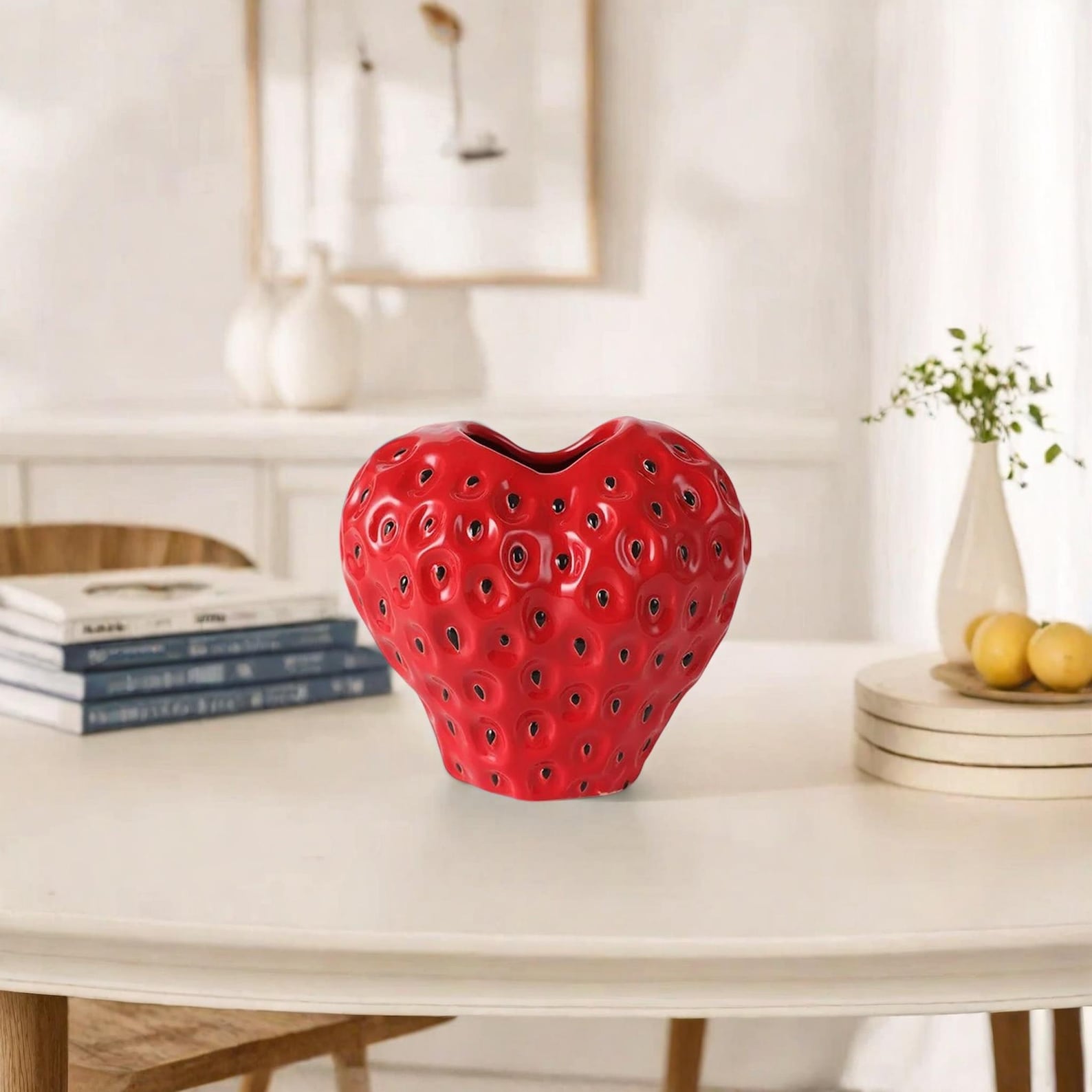 Strawberry Ceramic Vase: Playful Home Decor, Children's Room Accent - Etsy