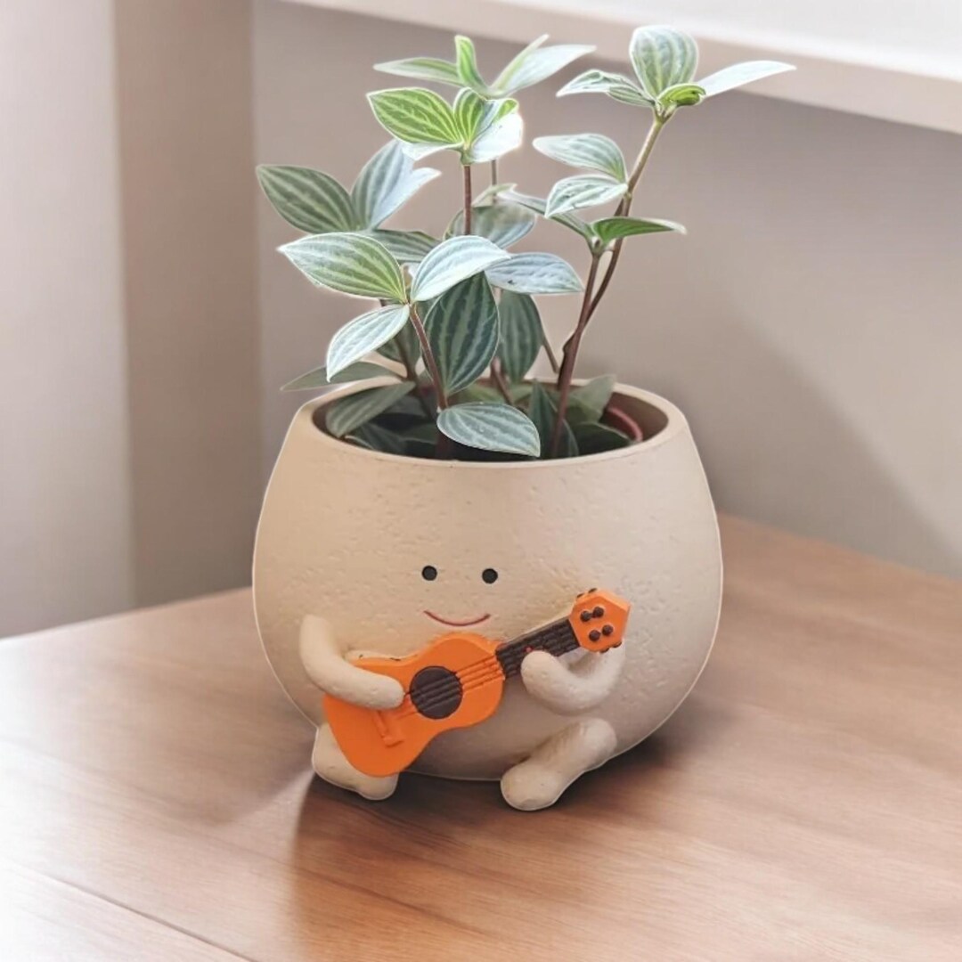 Smiley Face Planter Pot With Drainage Hole Cute Resin for String of ...