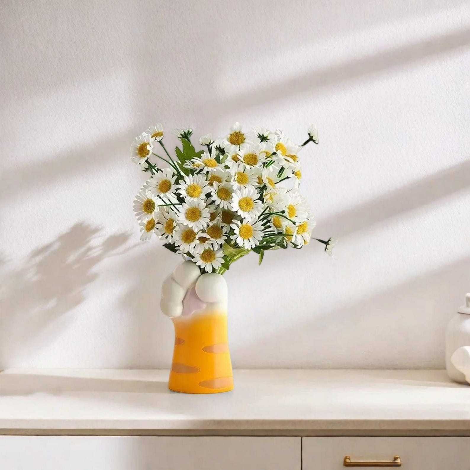 Cat Paw Vase – Cute Cartoon Claw Resin Flower Vase for Table ...