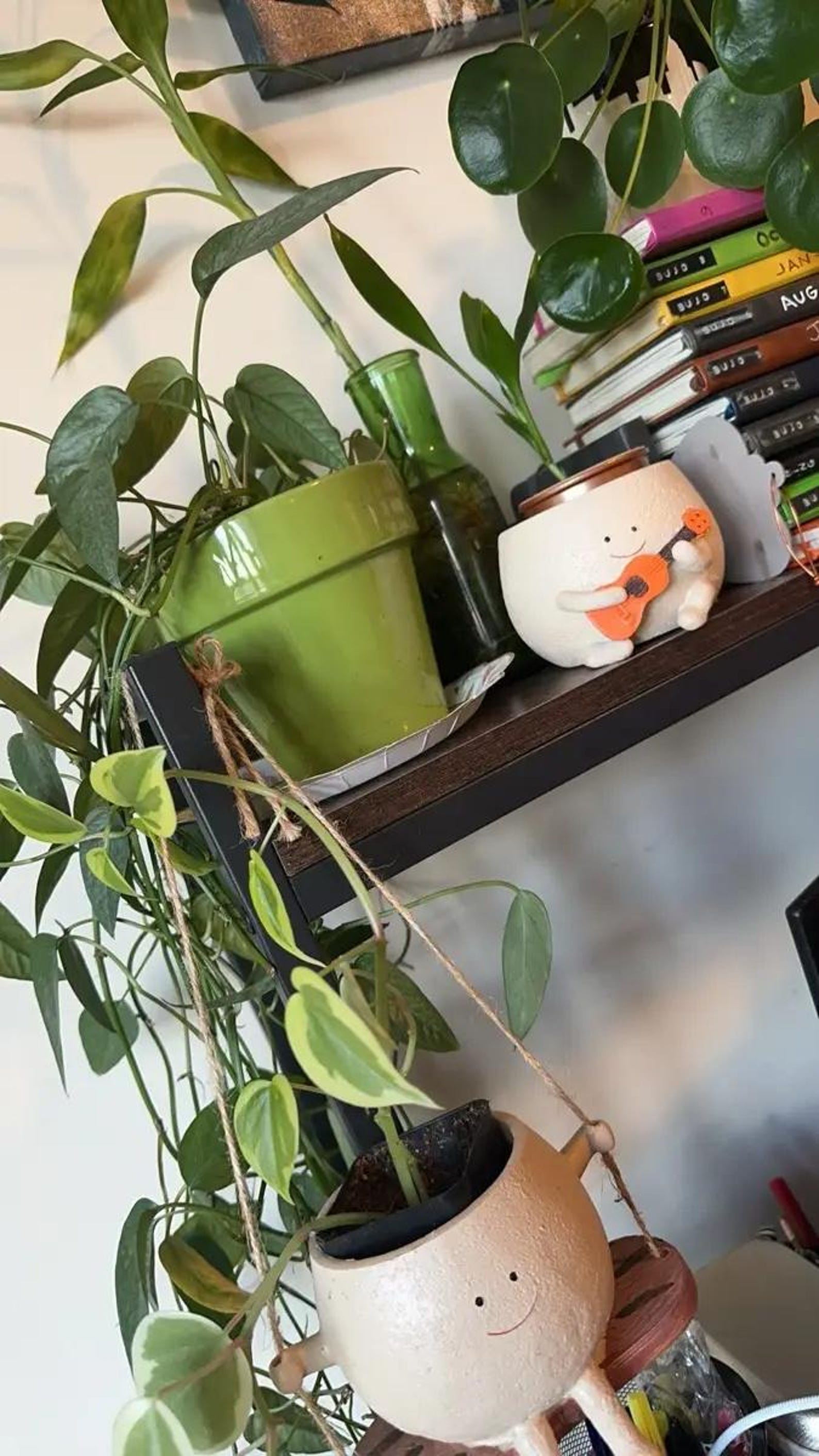 Smiley Face Planter Pot With Drainage Hole Cute Resin for String of ...